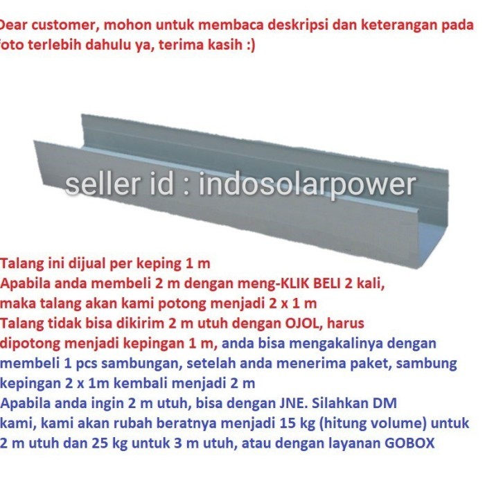 Jual Talang air per meter PVC kotak SG-220 RG-220 8 inch LANGGENG ...