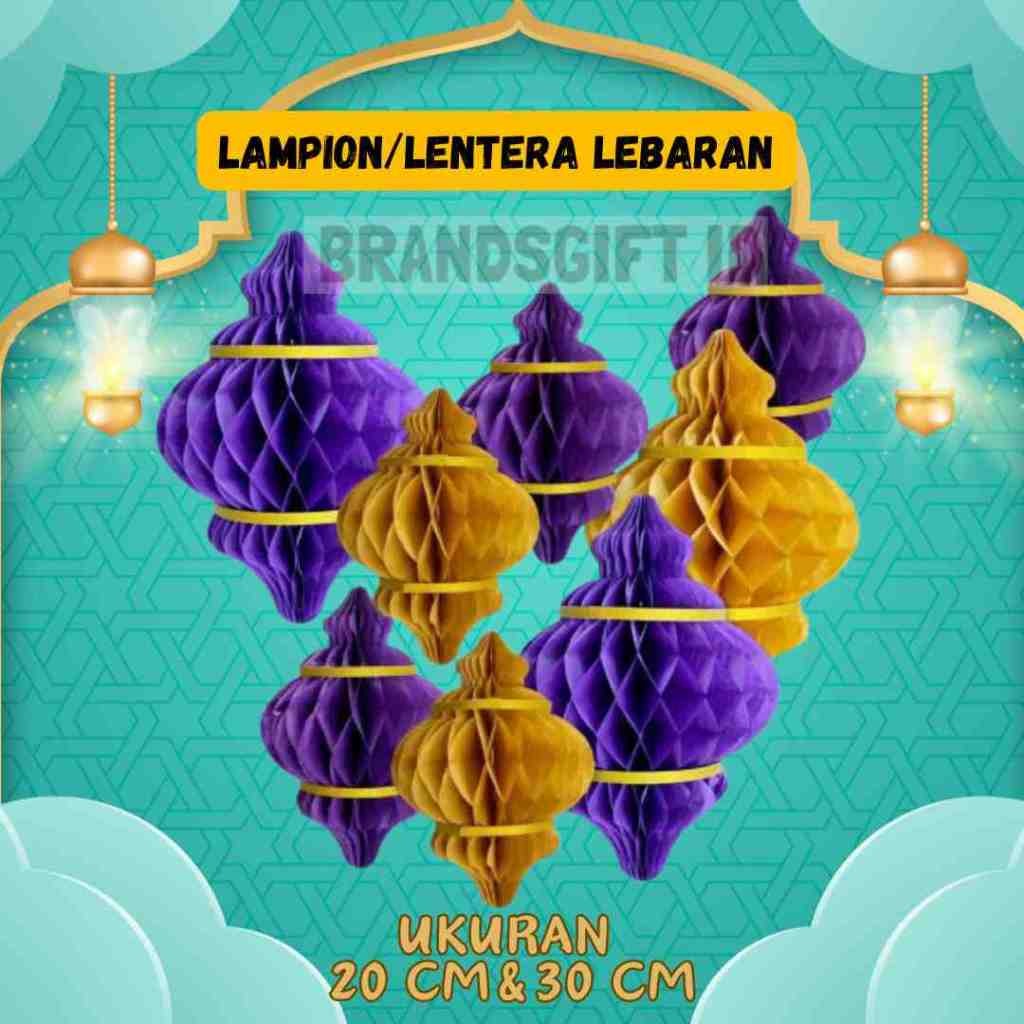 Jual Jumbo Isi 1 Lampion Lipat Lentera Honeycomb Lebaran / Lampion ...