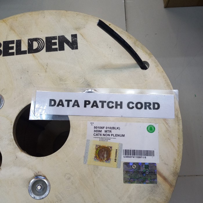 Jual kabel LAN STP CAT 6 OUTDOOR BELDEN tipe 50106F warna HITAM @50 ...