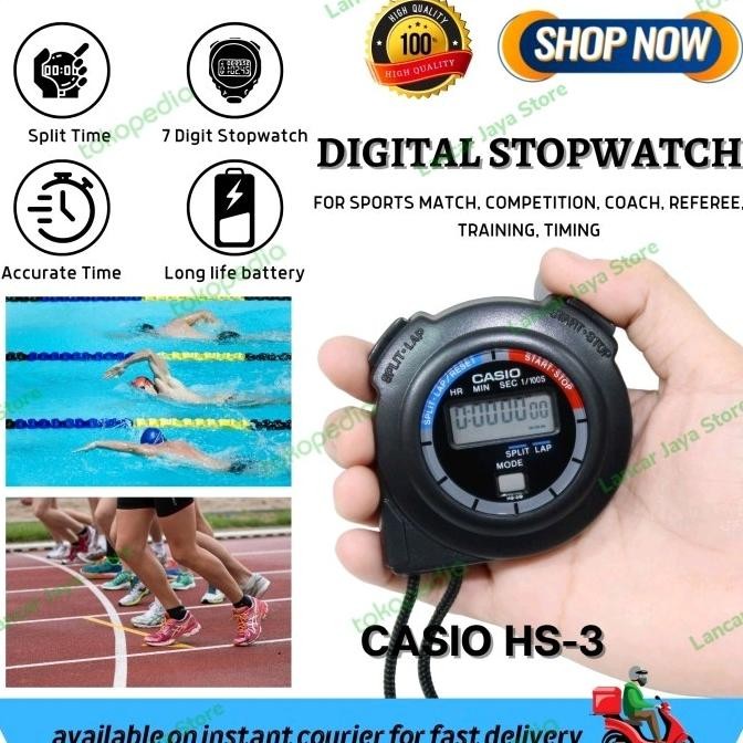 Jual Stopwatch Casio HS-3 Alat Pengukur Waktu Casio HS3 | Shopee Indonesia