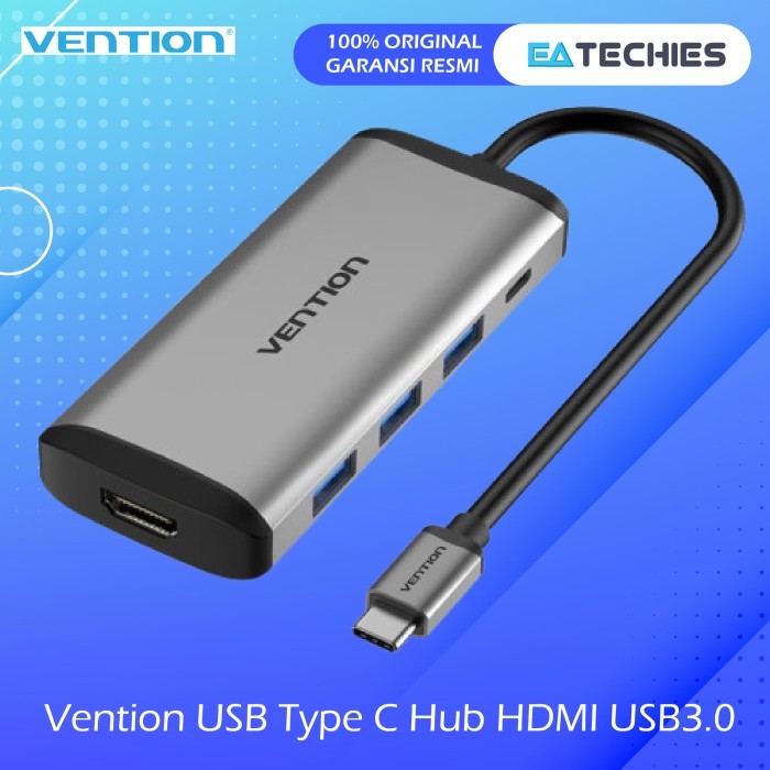 Jual NEW Vention USB Type C Hub HDMI USB 3.0 Thunderbolt Dongle Macbook ...