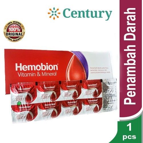 Jual Hemobion Tablet 1 Strip isi 10 Tablet/Anemia/Vitamin Tambah Darah ...
