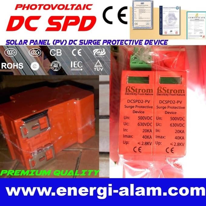 Jual PV SPD 500V DC PANEL SURYA PHOTOVOLTAIC SURGE ARRESTER PENANGKAL ...