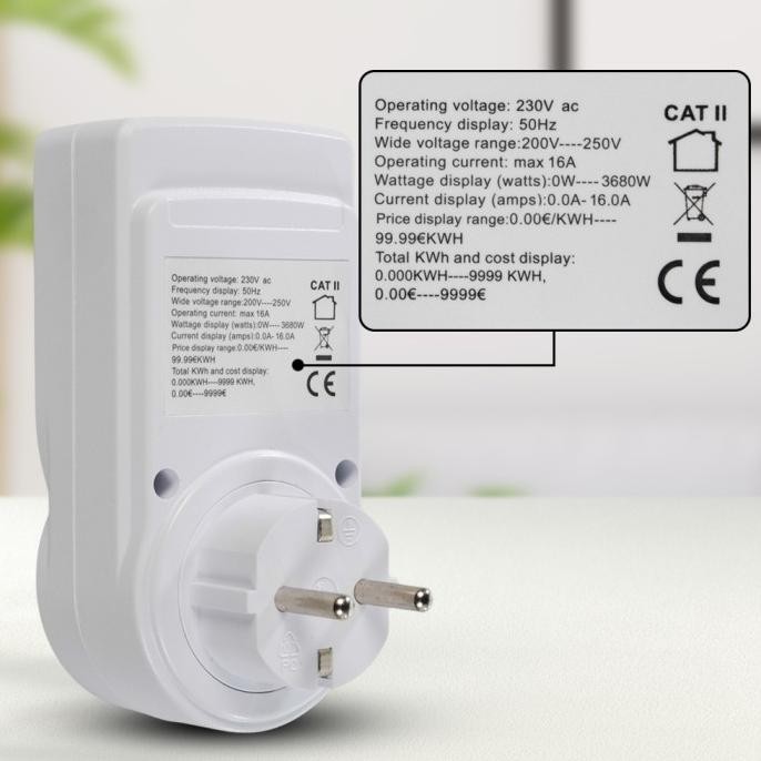 Jual Watt Meter Ac Digital Volt Pemakaian Kwh Daya Energy Meter ...