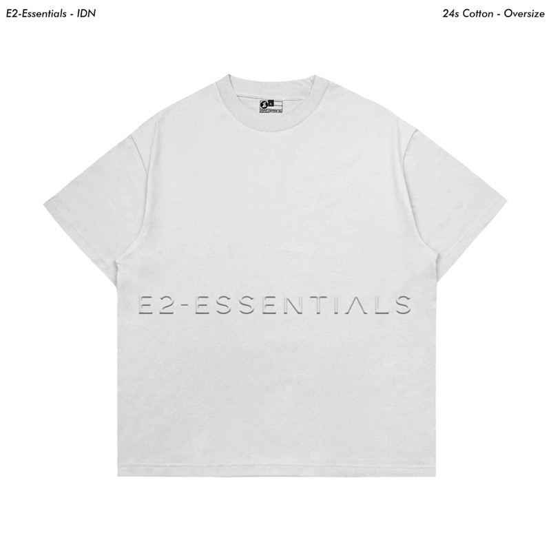 Jual E2-ESSENTIALS 24s Oversize Basic Tshirt Logo Text Graphic | Shopee ...