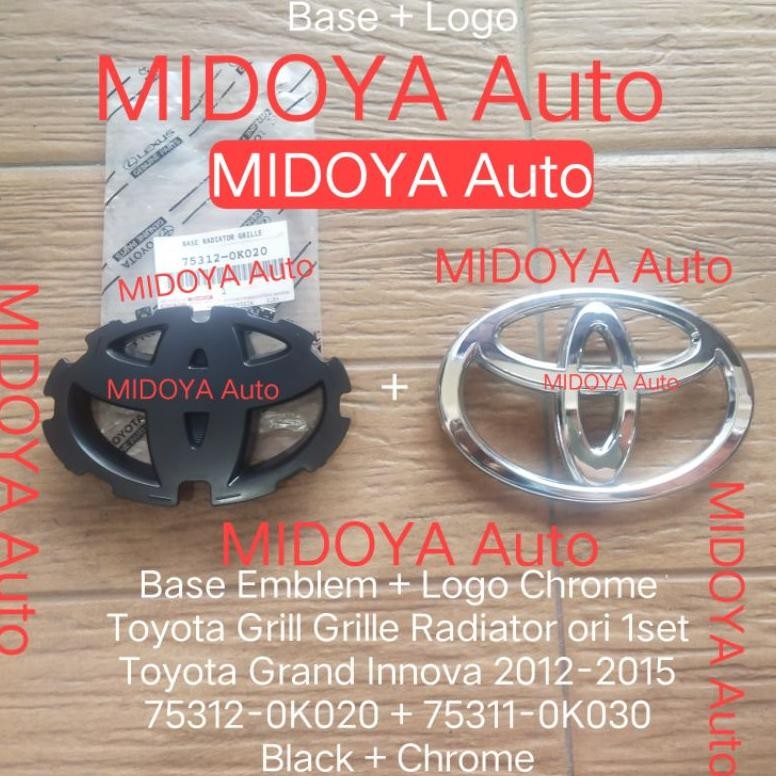 Jual Emblem Logo Grill Depan Toyota + Bracket Base Grand Innova 2011 ...