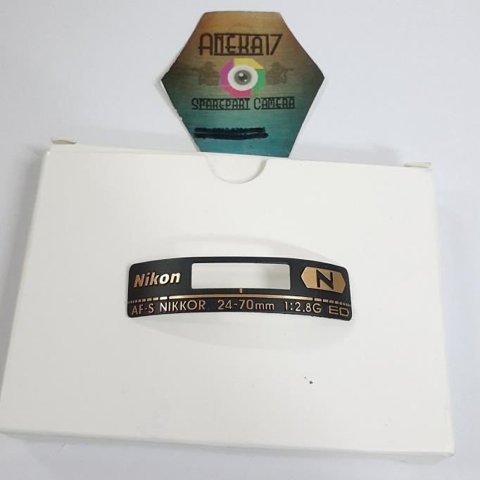 Jual Logo emblem Stiker name plate lensa for Nikon 24-70 mm Original ...