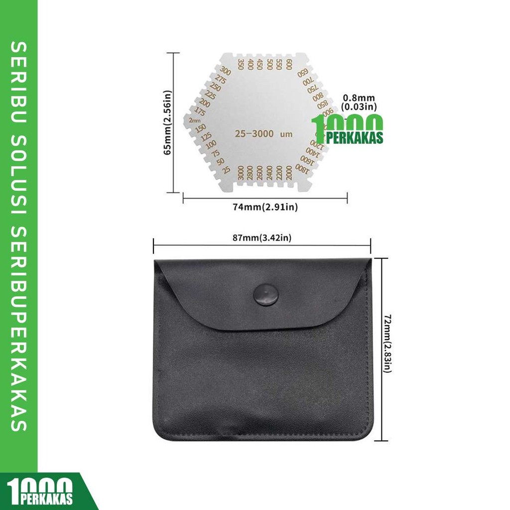 Jual 1P Film Wet Thickness Comb Gauge AH03 / Alat Ukur Ketebalan Cat ...