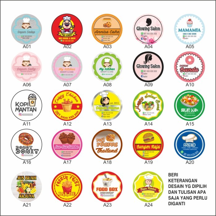 Jual Stiker Label Makanan Bontax Chromo ukuran 5x5 cm | Shopee Indonesia