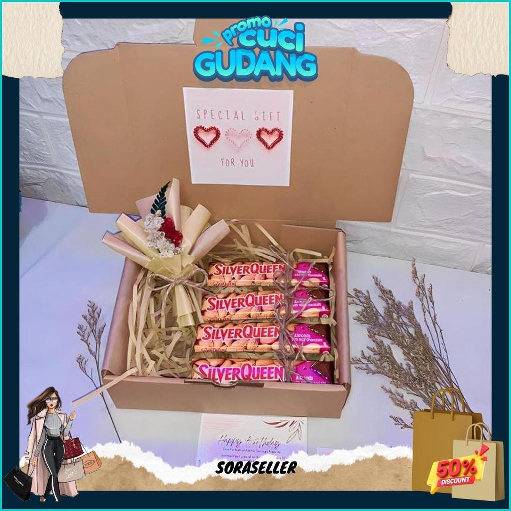 Jual Hampers Gift Box Coklat Untuk Kado Ulang Tahun / Anniversary ...