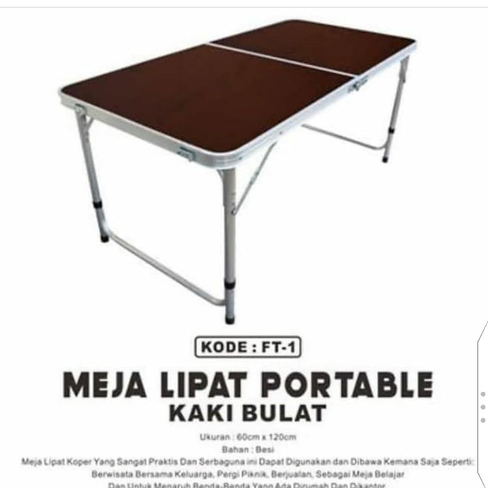 Jual Meja Lipat Koper Kaki Bulat Meja Koper Travelling Serbaguna ...