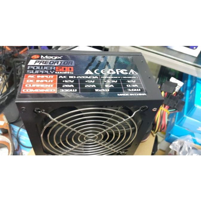 Jual POWER SUPPLY PSU PC MAGIX 500W MAGIX FAN BESAR 500 W TRAY BARU ...