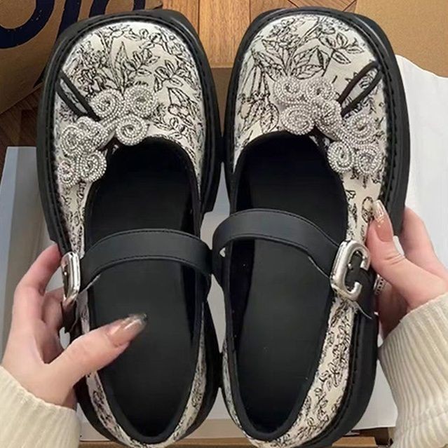 Jual Sepatu Mary Jane Cetak Bordir Gaya Cina Terlaris Trendy Serbaguna ...