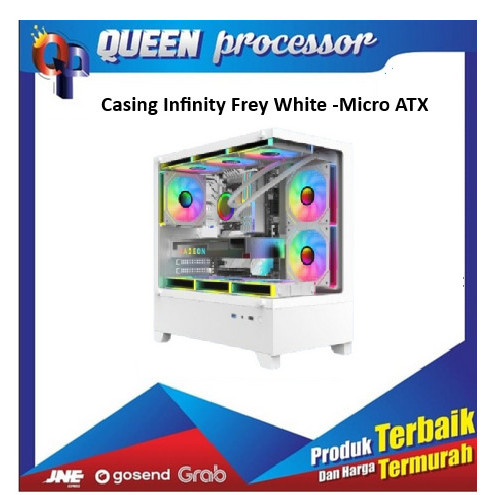 Jual Casing Infinity Frey White -Micro ATX -Tempered Glass | Shopee ...