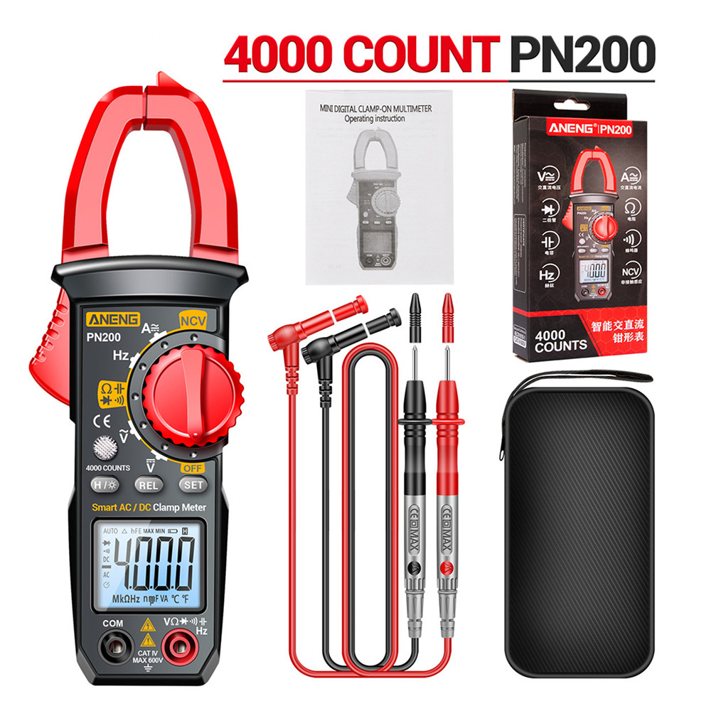Jual PN200 Digital Clamp Meter DC/AC 600A Current 4000 Counts ...