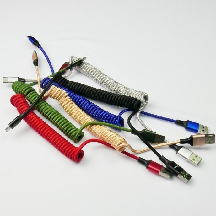 Jual ALCHA CABLE USB TYPE C COILED MECHANICAL KEYBOARD KABEL COIL ...