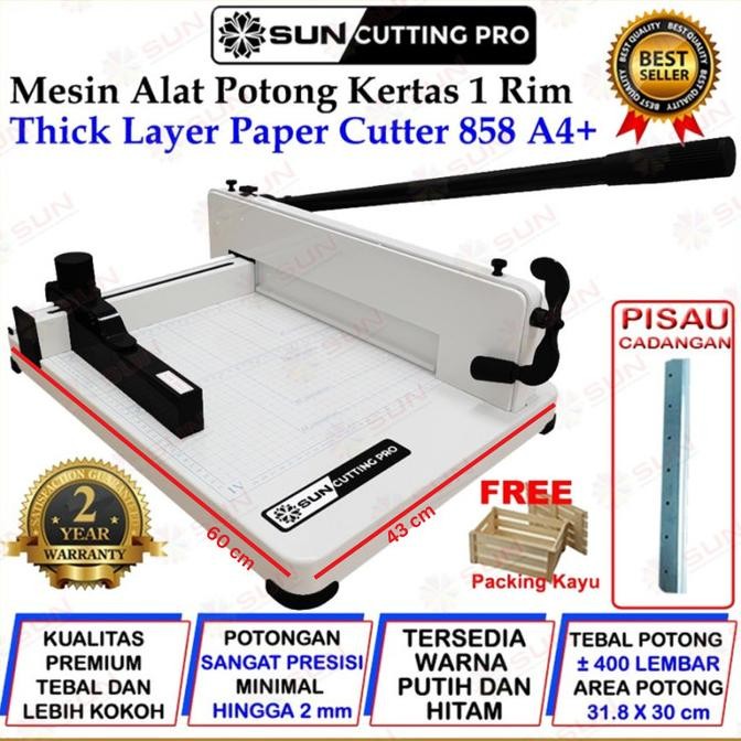 Jual Mesin Thick Layer Paper Cutter A4 858 - Alat Pemotong Kertas 1 Rim ...