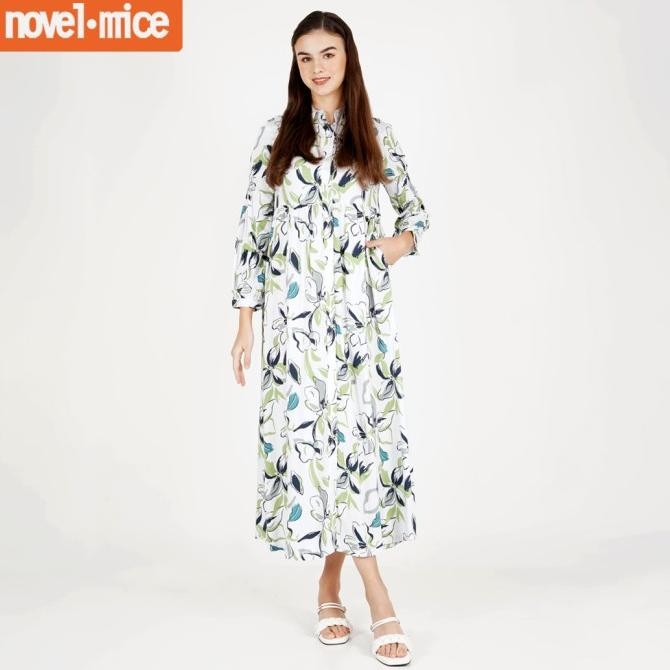 Jual Novel Mice - Gamis White Leaf Silhouette LFS | Shopee Indonesia
