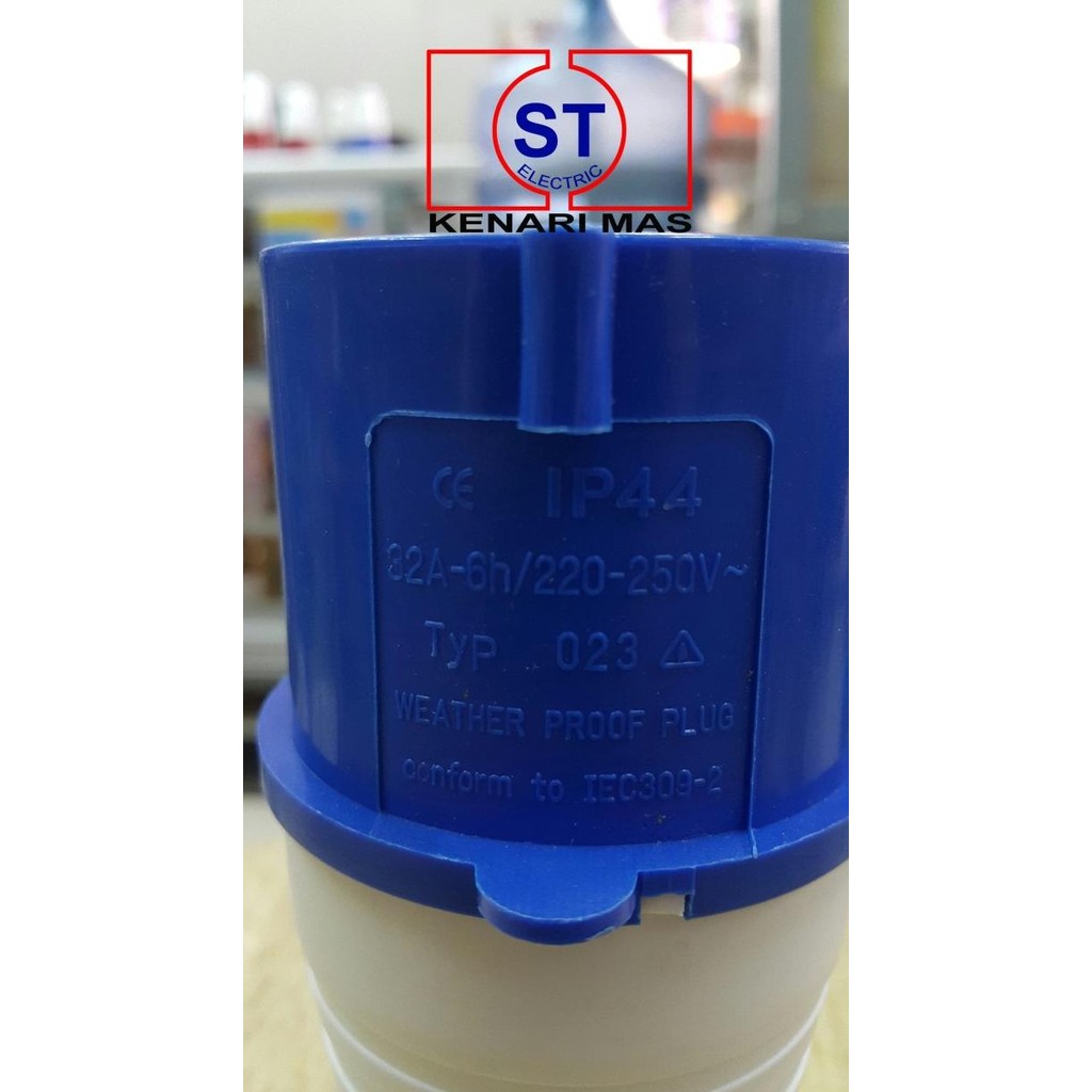 Jual Plug Mounting / Male / Steker Industrial untuk 1 Phase 3 pin 32 ...