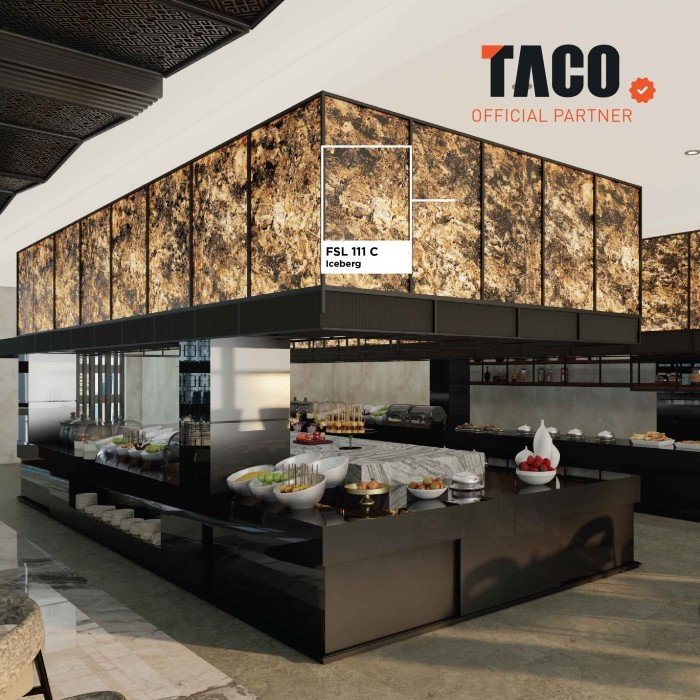 Jual TACO Fideco Wall Panel Stone Veneer Translucent Tebal 2mm Ukuran ...