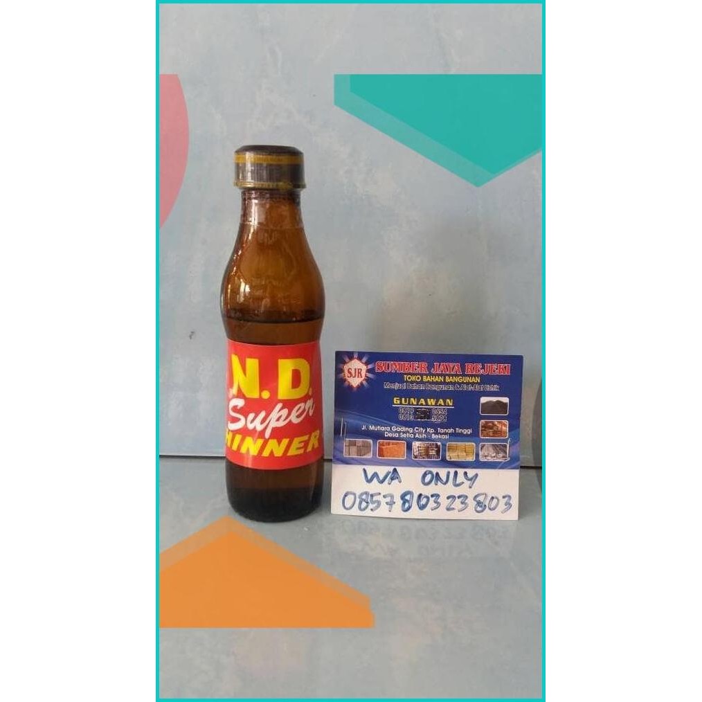Jual Thinner N.D SUPER Botol Kecil / Thiner Pengencer Cat Minyak Kayu Besi | Shopee Indonesia