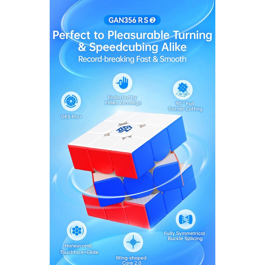 Jual Mainan Rubik 3X3 Gan 356 Rs Stickerless Original | Shopee Indonesia