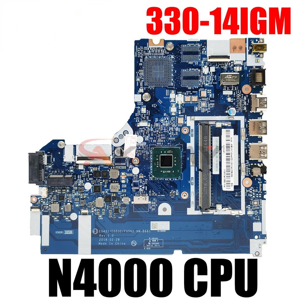 Jual NM-B661 untuk Lenovo Ideapad 330-14IGM 330-15IGM Motherboard Laptop dengan CPU N4000 DDR4 ...