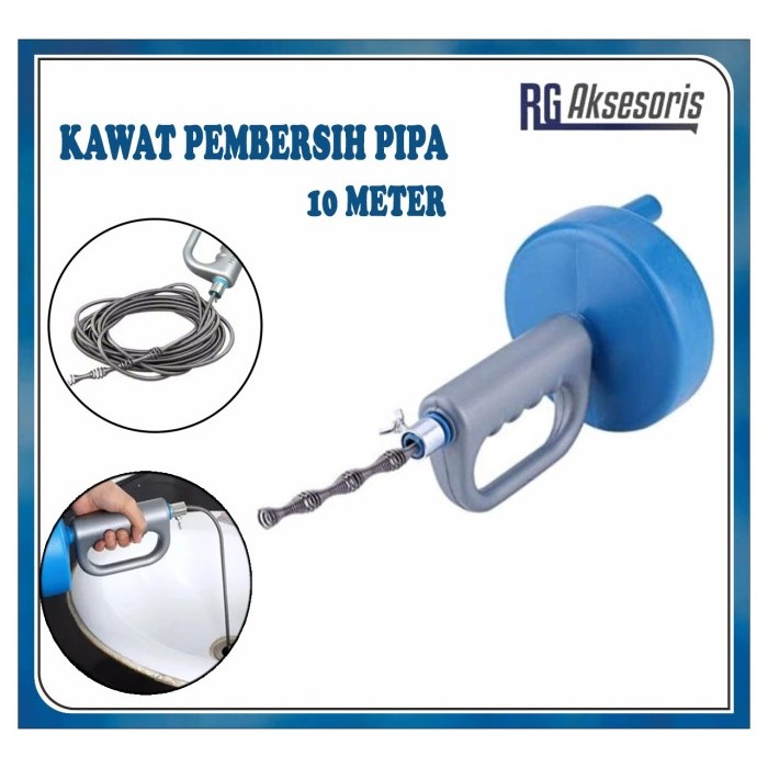 Jual Pipe Cleaner 10 Meter / Alat Pembersih Saluran Pipa Tersumbat Mampet | Shopee Indonesia