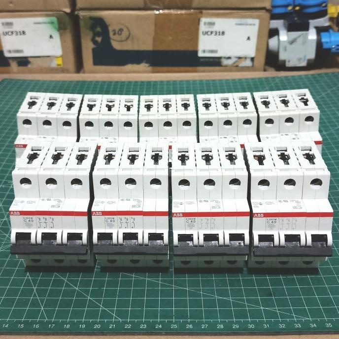 Jual [ Ek ] Mcb Abb S203M C40 3P 10Ka / Abb S 203M 3 Phase 40A 10Ka Original Sni !! Ready ...