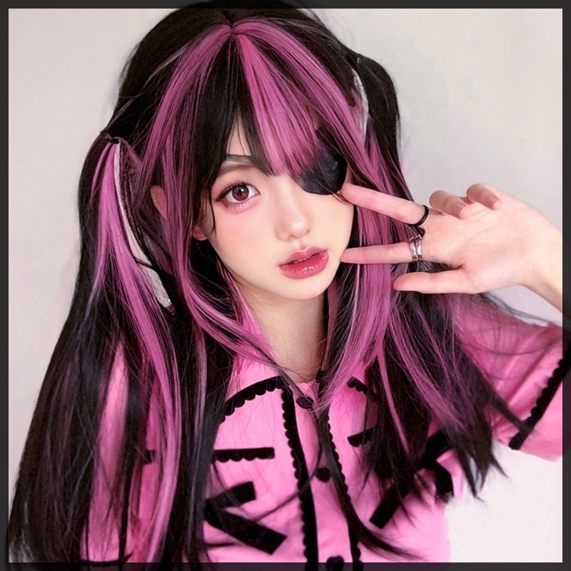 Jual Wig Rambut Panjang Wanita Warna Gradien, Wig Rambut Palsu Penuh ...