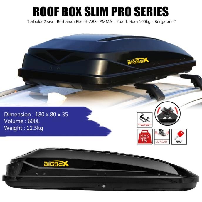 Jual ROOFBOX ROOF BOX 600L BAGASI ATAS MOBIL 1 PAKET ORIGINAL DAN ...