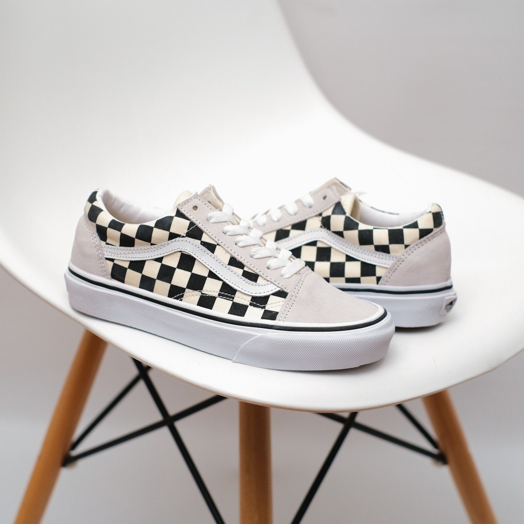 Jual [BISA COD] Old Skool Primary Checkerboard White Black Original ...