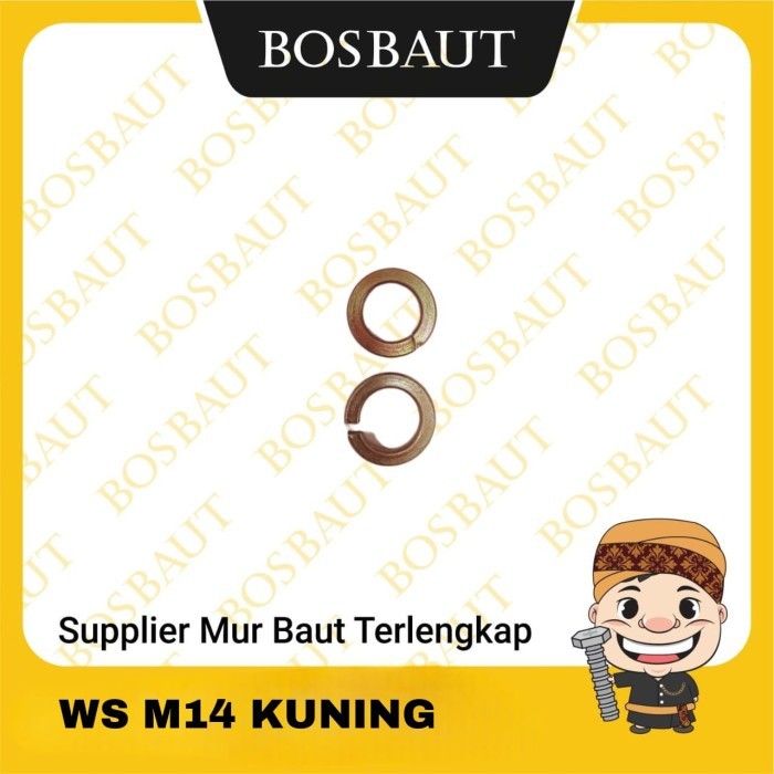 Jual RING VEER BESI KUNING - SPRING WASHER - WS - RING PIR - SPRING ...
