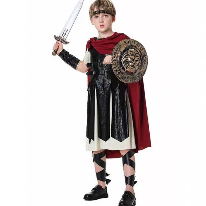 Jual Spartan Warrior Roma Boy Gladiator Halloween Costume Kostum Anak ...
