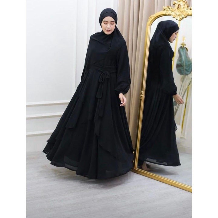 Jual Gmis Kasual Gamjs Gammis Simple Elegan Gamiss Pesta Kondangan Long ...