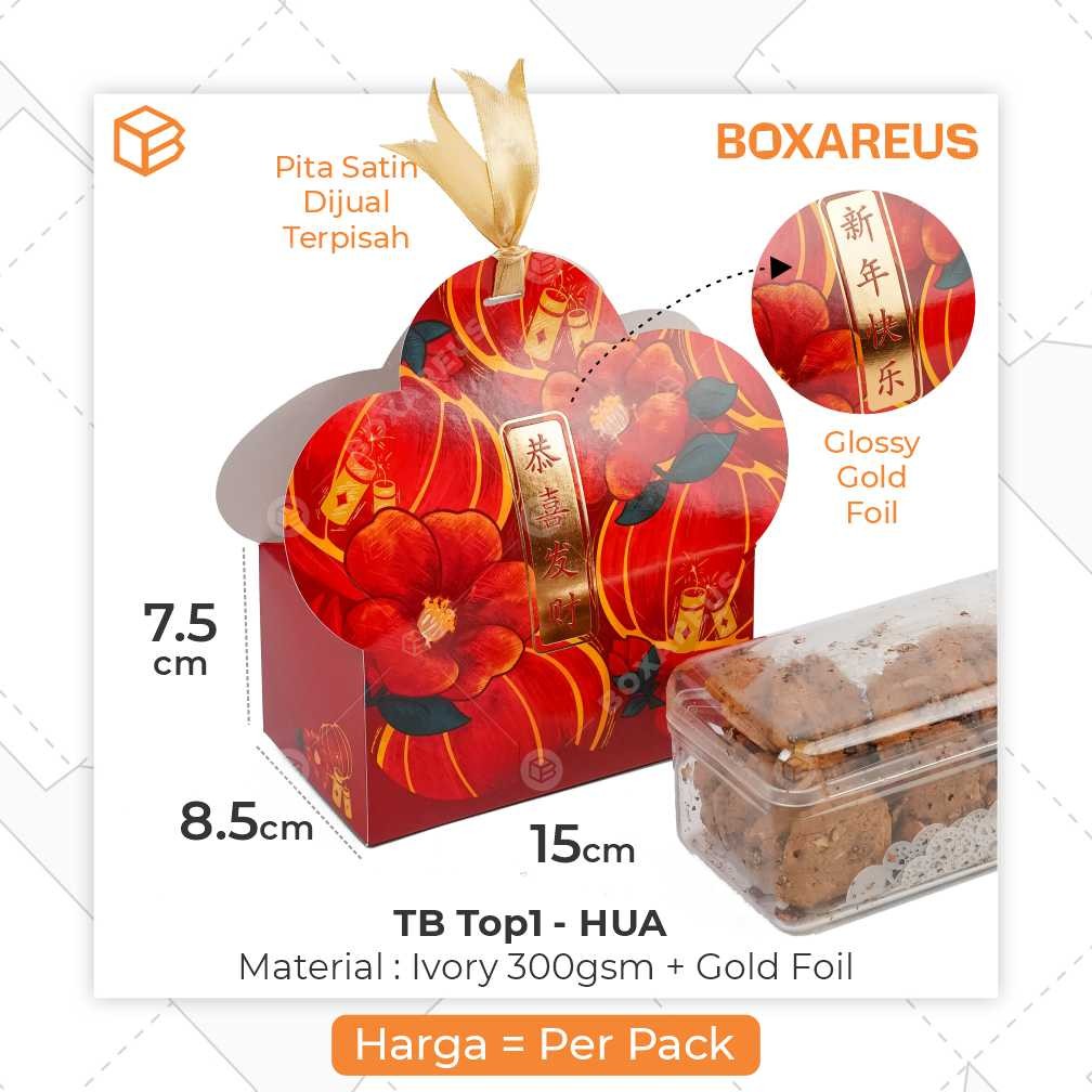 Jual Packaging Hampers CNY Box Toples Persegi Panjang 350gr Kue Kering ...