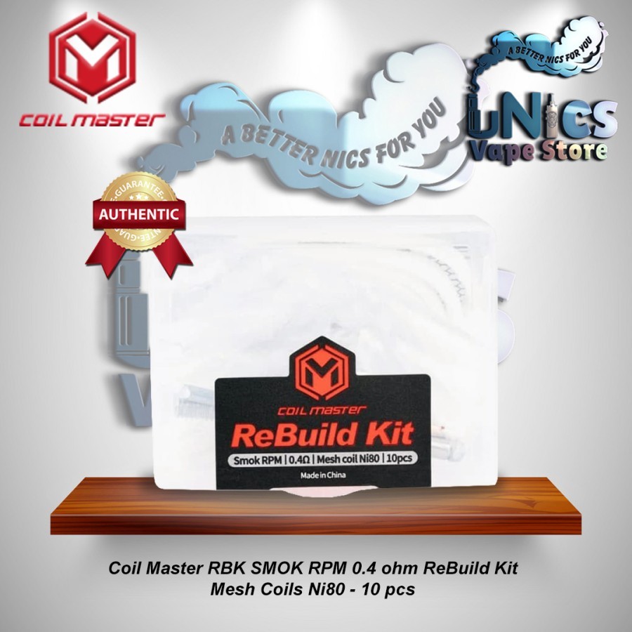Jual Coil Master RBK SMOK RPM 0.4 ohm ReBuild Kit Mesh Coils Ni80 - 10 ...
