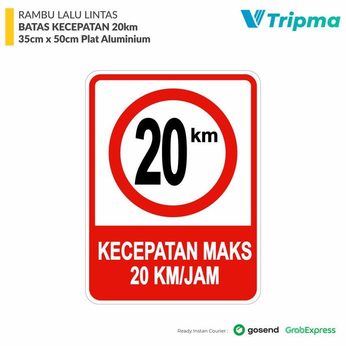 Jual Rambu - rambu Lalu Lintas Kecepatan Maksimal 20 km/ Jam | Shopee ...