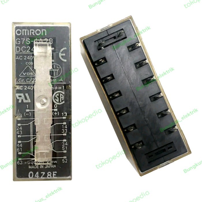 Jual Relay Omron G7S-4A2B 24Vdc + Socket Relay P7S-14F Genuine | Shopee Indonesia