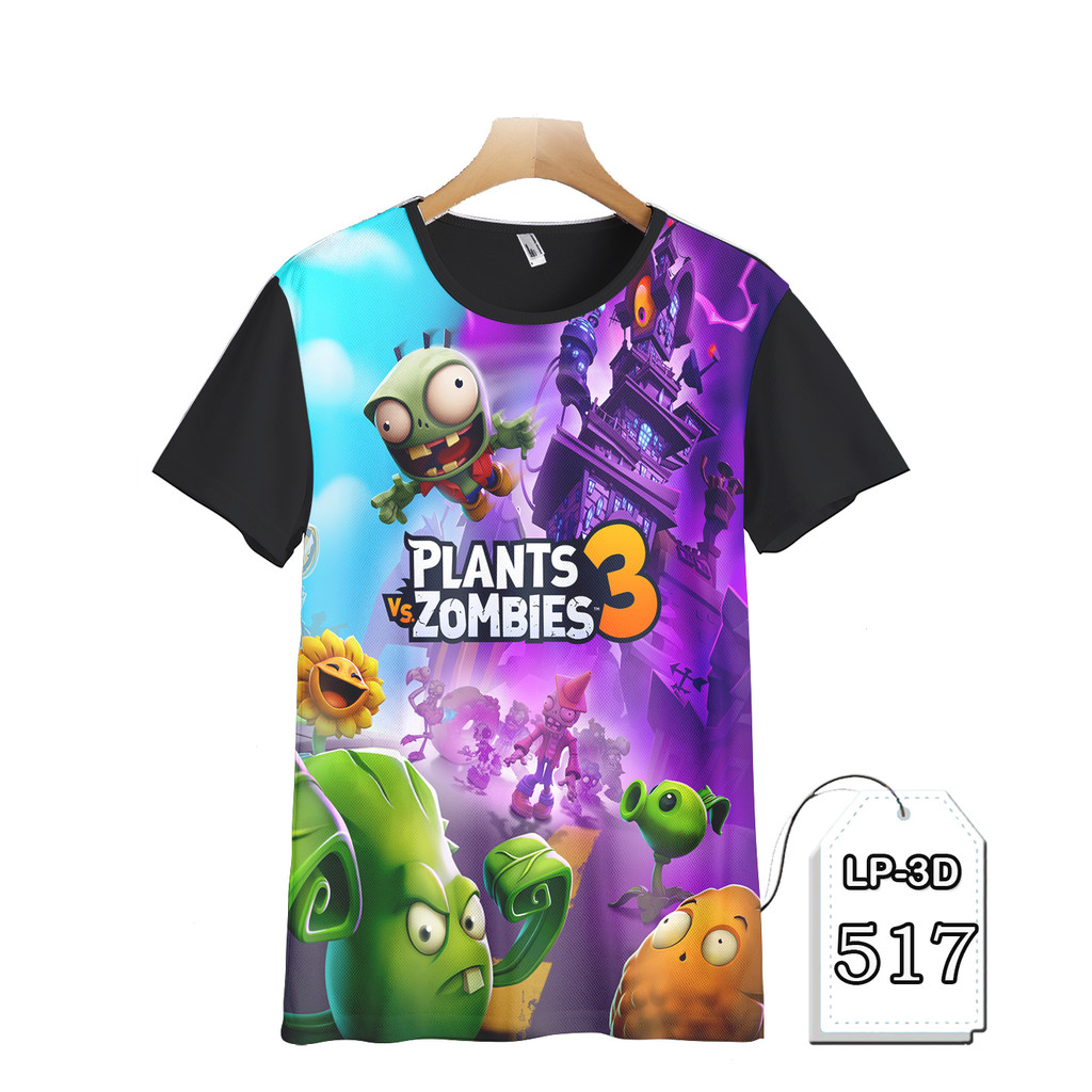 Jual Baju Plants vs. Zombies Baju Anak dan Dewasa 3D Game Animasi LP3D ...