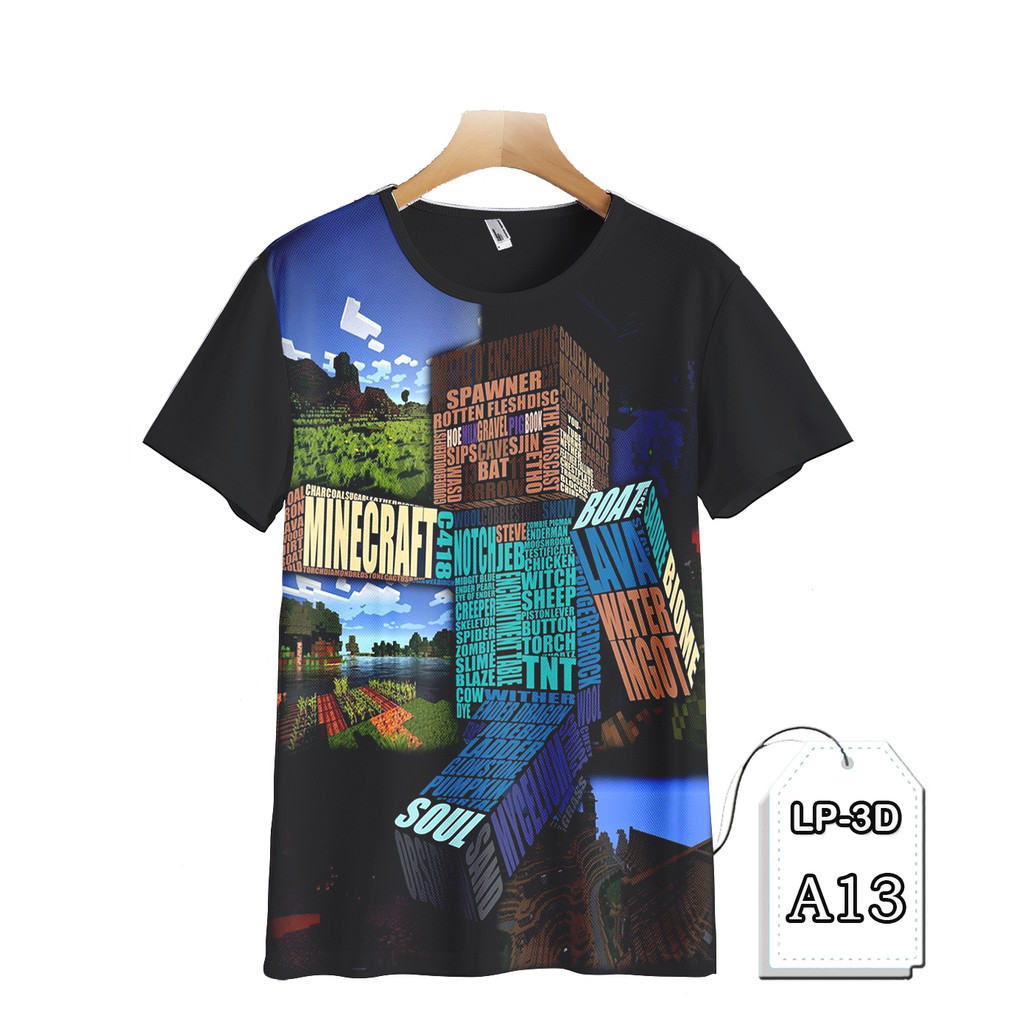 Jual Baju Minecraft Herobrine Baju Anak dan Dewasa 3D Game Animasi LP3D ...