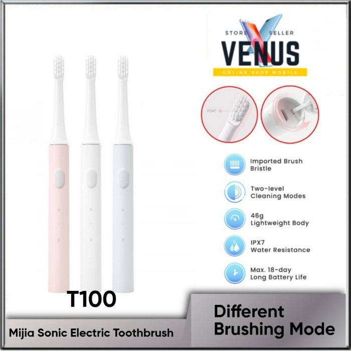 Jual Mijia Sonic Electric Toothbrush T100 - Sikat Gigi Otomatis | Shopee Indonesia