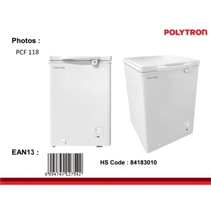 Jual Polytron Chest Freezer 100 Liter Box Freezer PCF 118 Pembeku ...