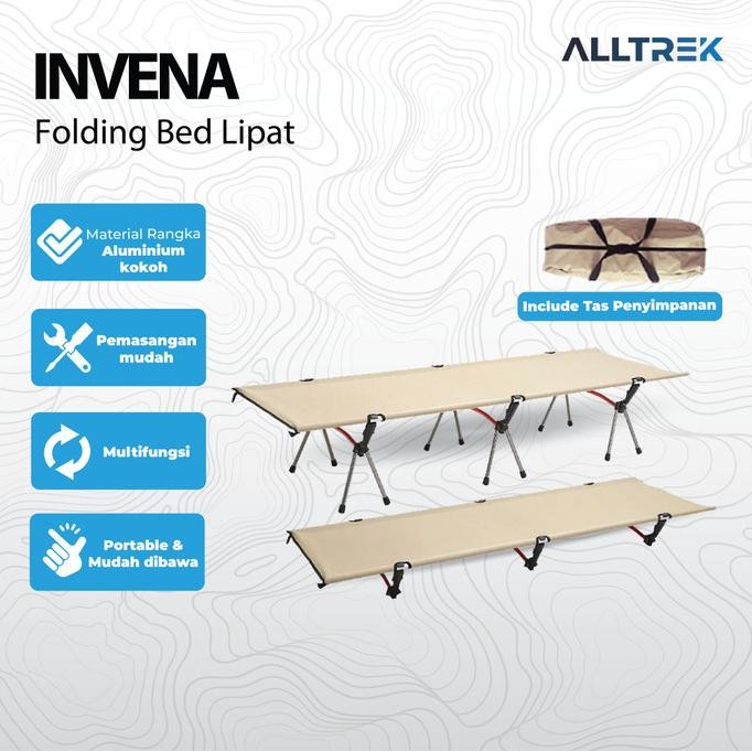 Jual HARGA DISC - ALLTREK Folding Bed INVENA Velbed Lipat Camping ...