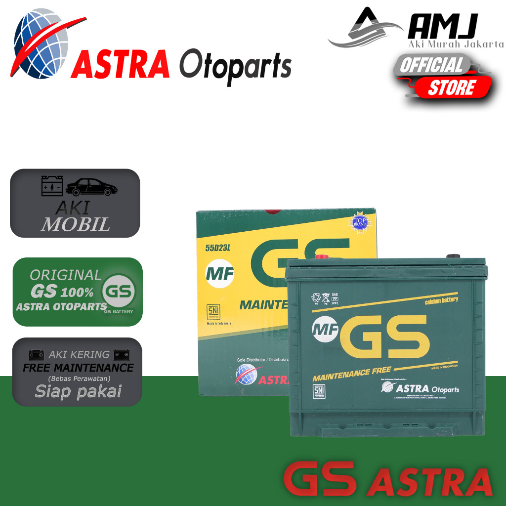 Jual GS MF Astra Aki Mobil Toyota Kijang Innova Bensin 55D23L - 60Ah Aki Kering | Shopee Indonesia