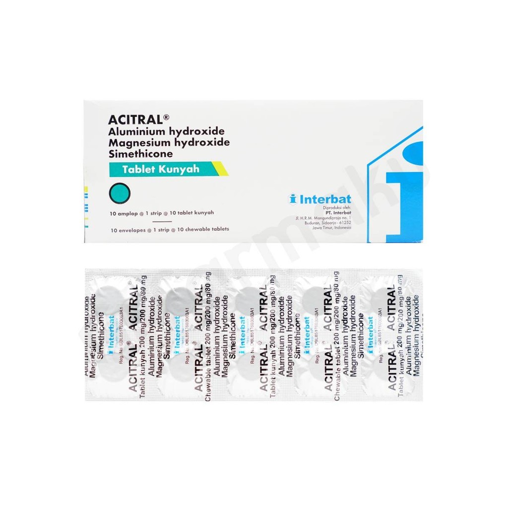 Jual Acitral Strip 10 Tablet Obat Maag dan Kembung | Shopee Indonesia