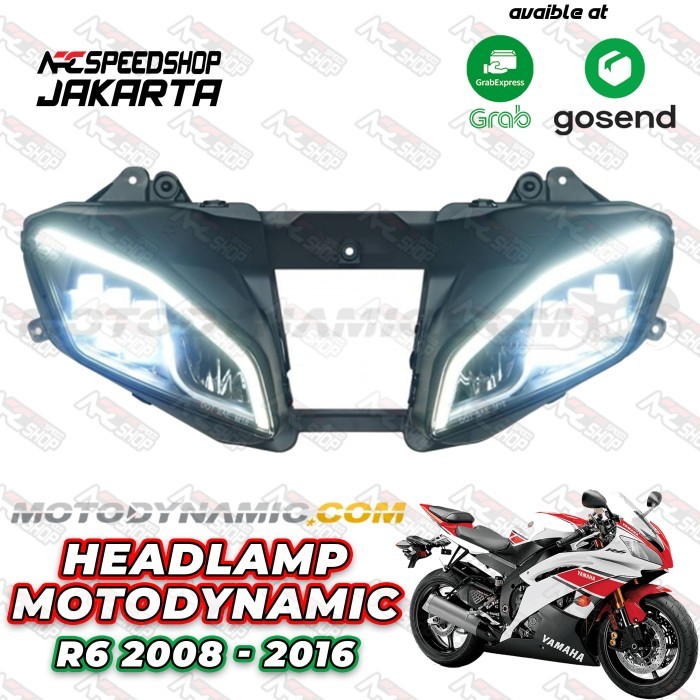 Jual HEADLAMP YAMAHA R6 Motodynamic Full LED Projector Head Light w ...