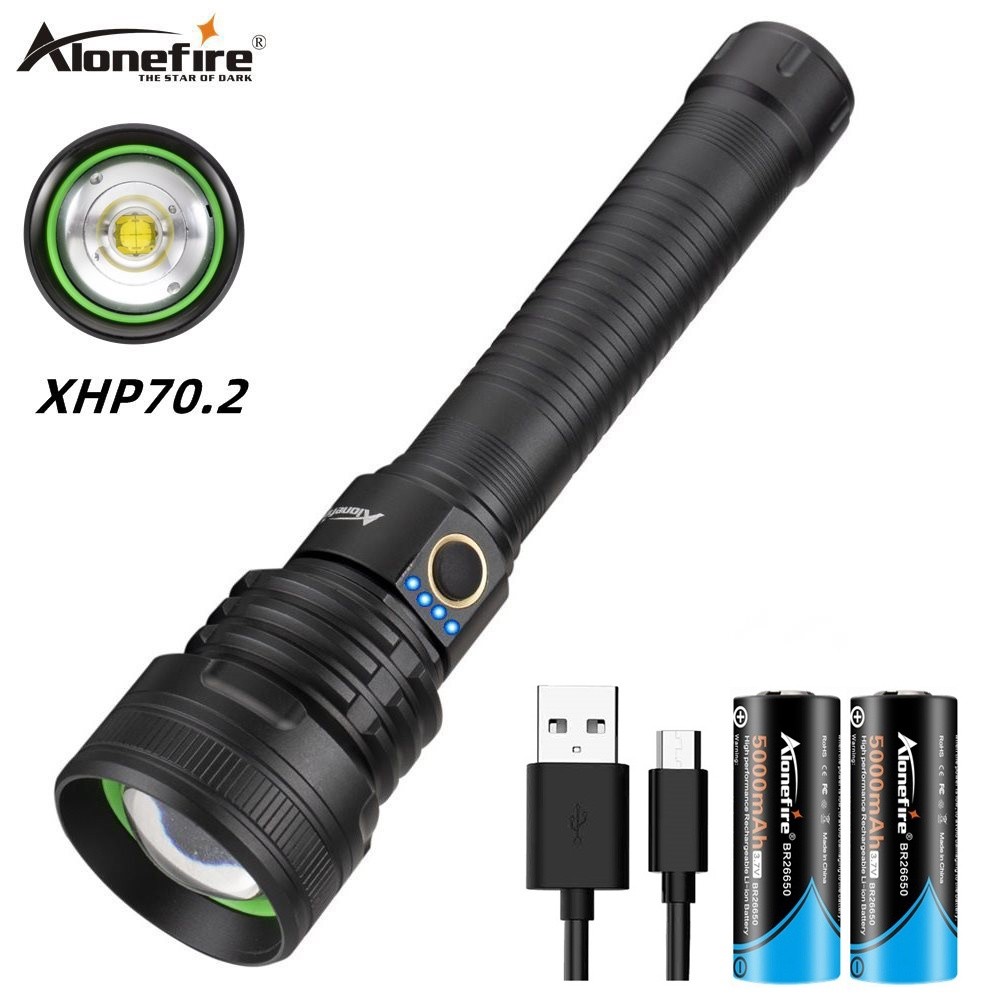 Jual Aloenfire H32 Xhp70.2 Senter Paling Kuat Zoom Lampu Senter Led ...