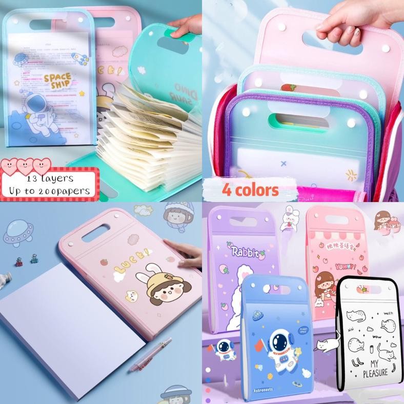 Jual TERMURAH cute multi layer folder map organizer tempat penyimpanan ...