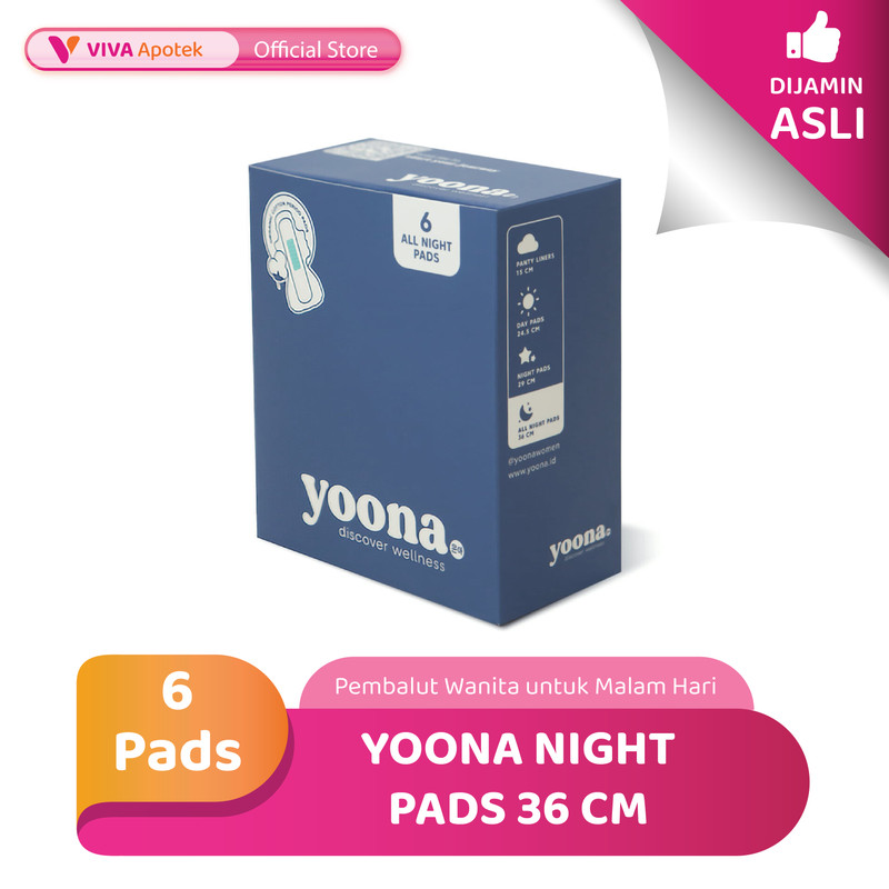 Jual Yoona Night Pads 36 cm Pembalut Wanita untuk Malam Hari (6 Pads ...